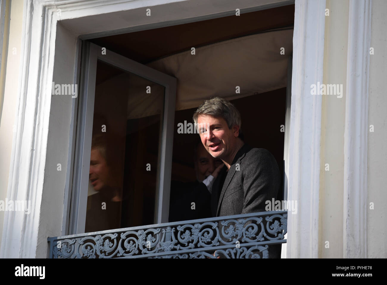 Paris: Eric Vuillard, 2017 Goncourt Prize, and Olivier Guez, Renaudot ...