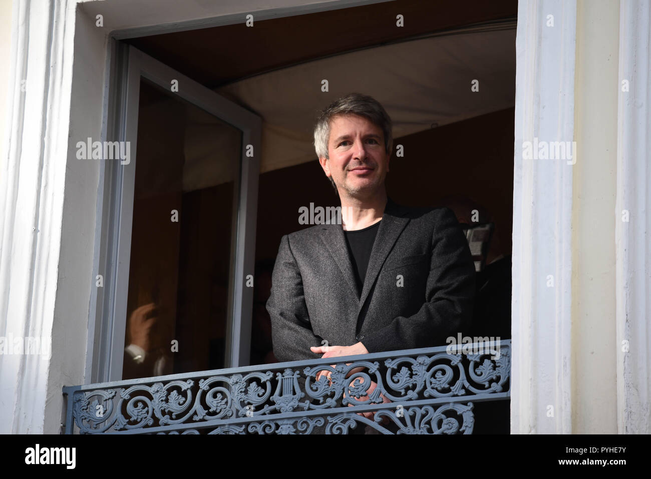 Paris: Eric Vuillard, 2017 Goncourt Prize, and Olivier Guez, Renaudot ...