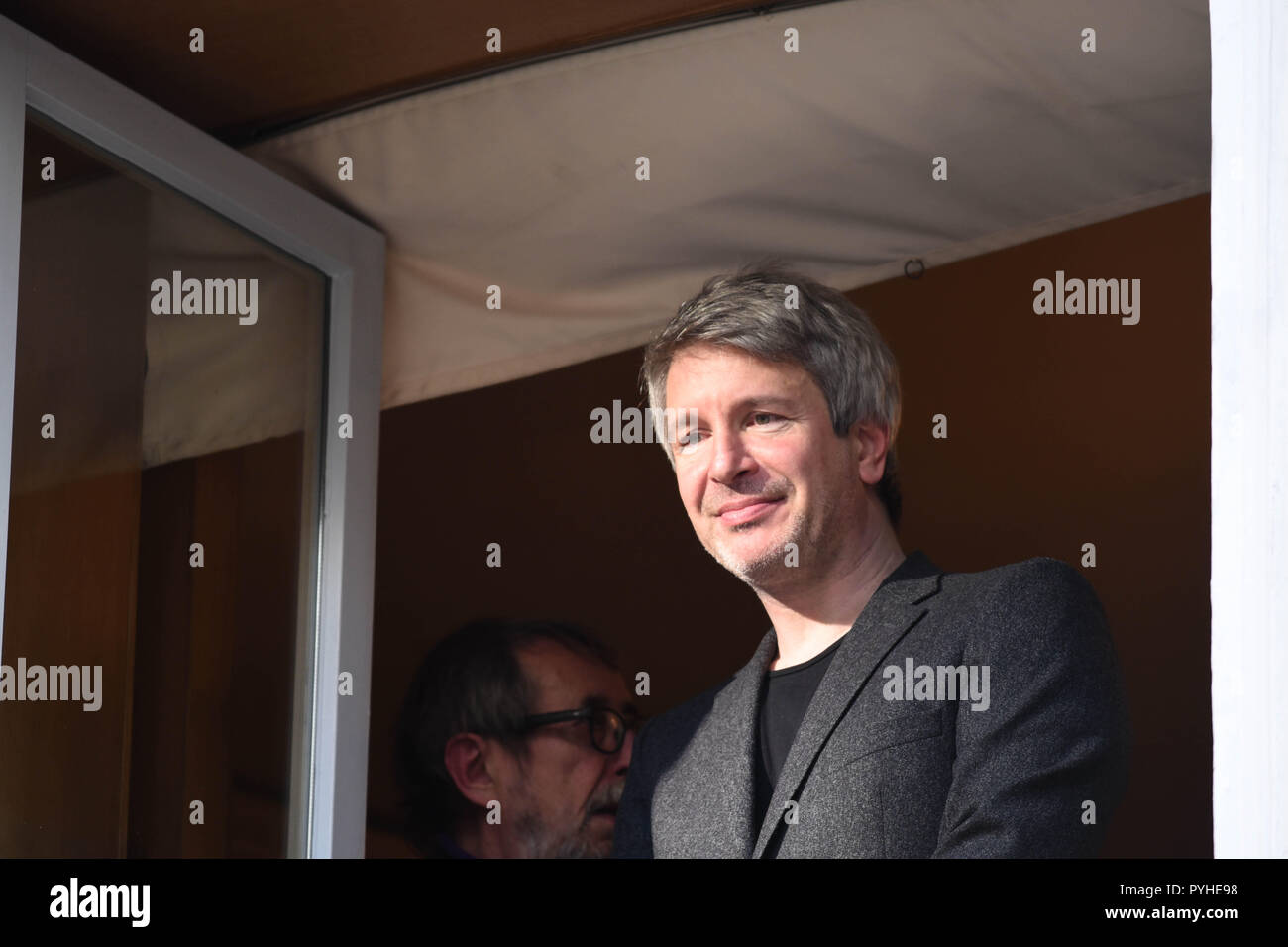 Paris: Eric Vuillard, 2017 Goncourt Prize, and Olivier Guez, Renaudot ...