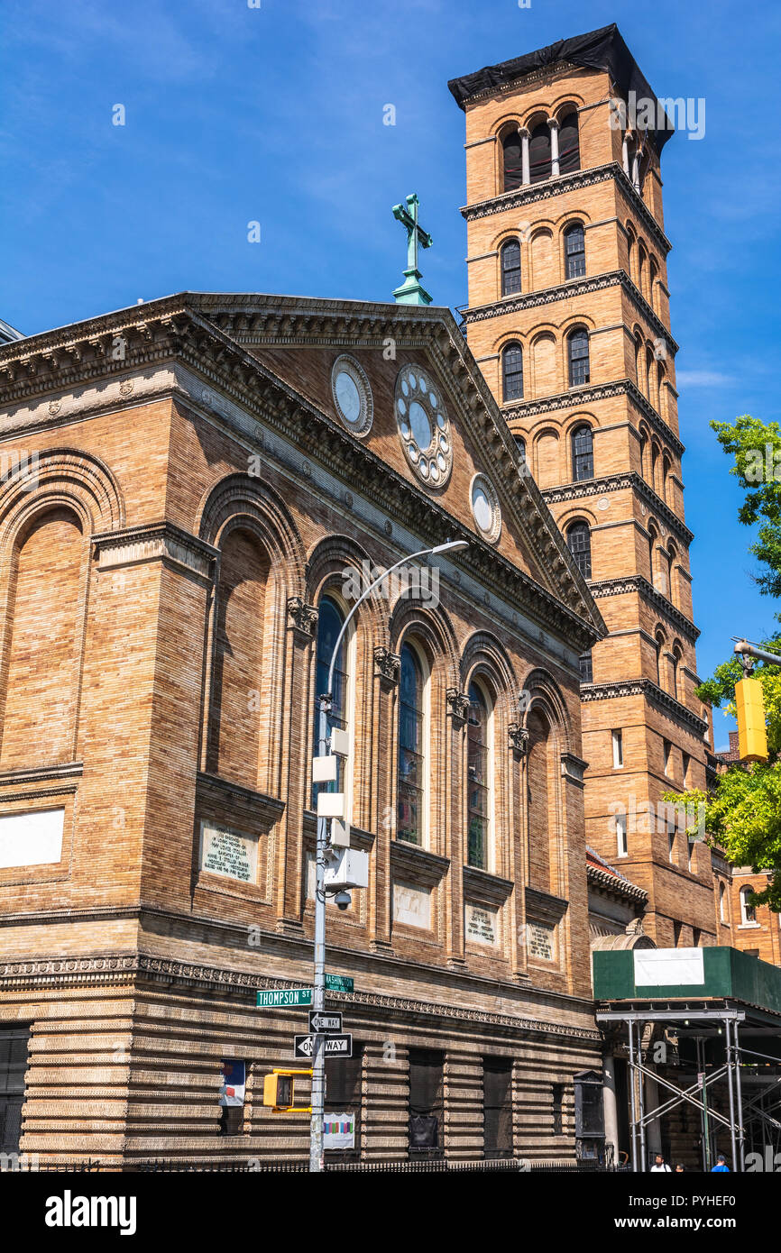 Manhattan,New York City,USA - June 29, 2018 : View of Judson Memorial ...