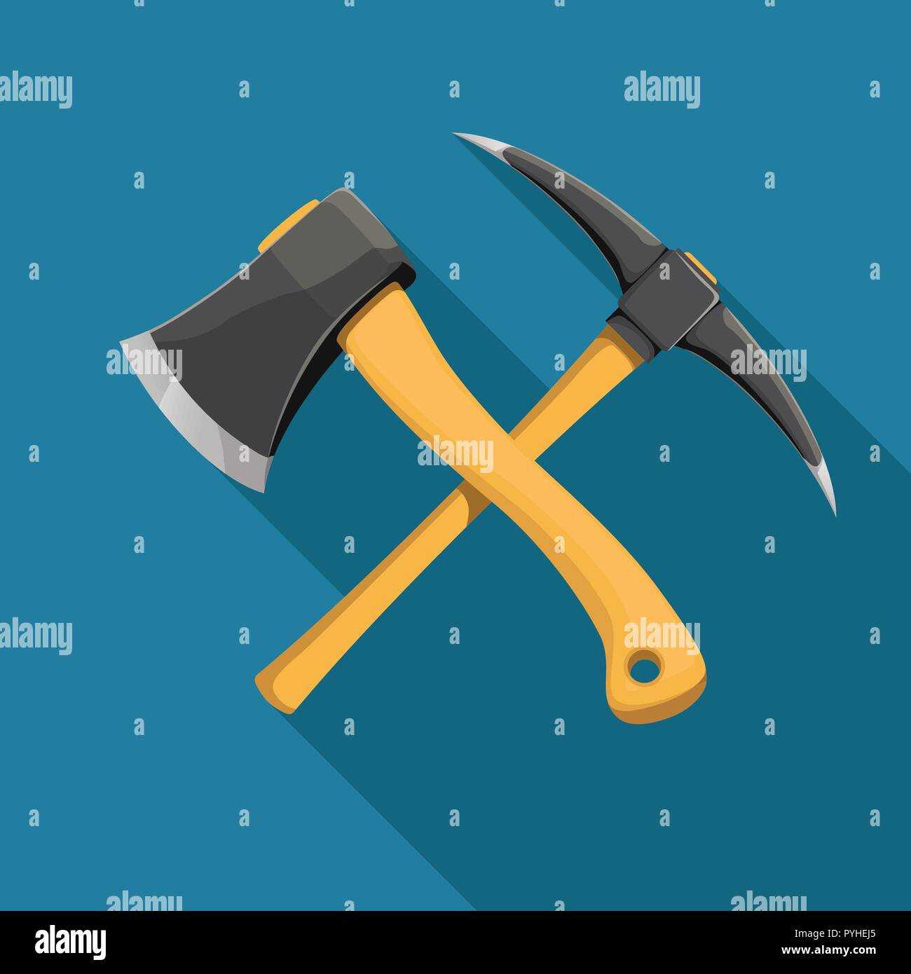 Miner with pickaxe at work hi-res stock photography and images - Alamy