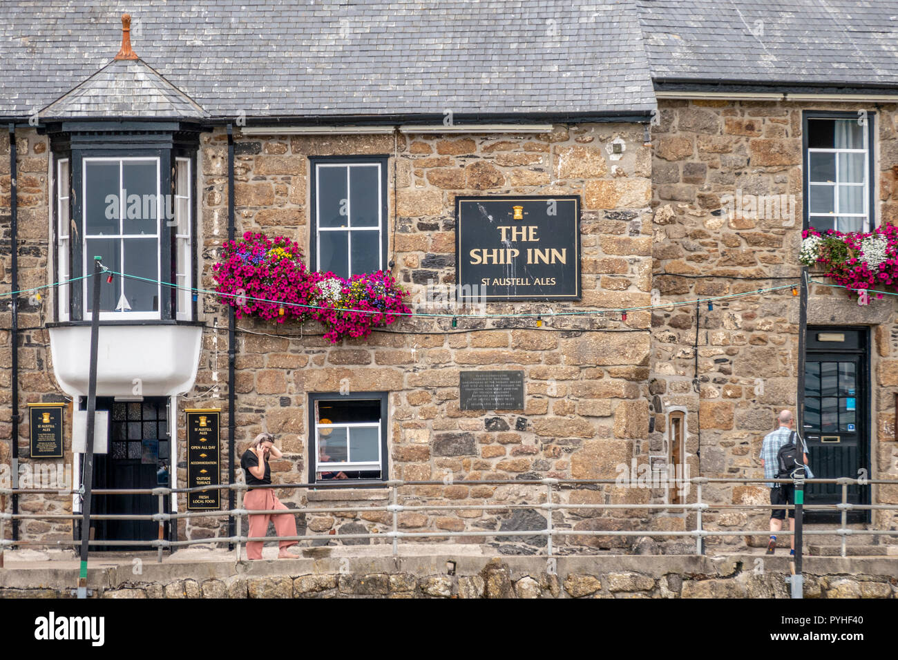 The Ship Inn, Mousehole, Cornwall, UK Stock Photo - Alamy