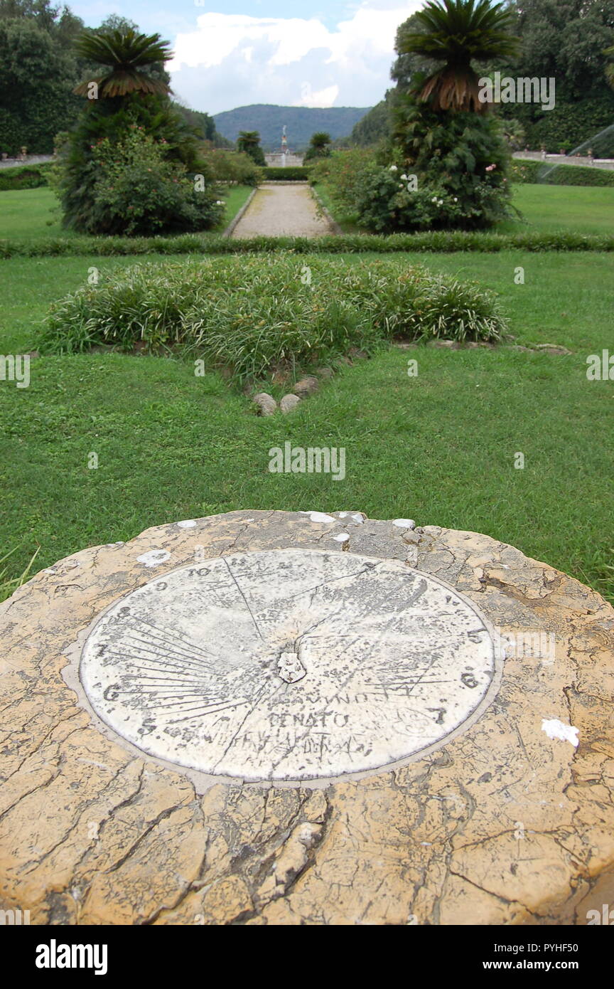 Caserta, Italy Gardens View with the Sundial Stock Photo - Alamy