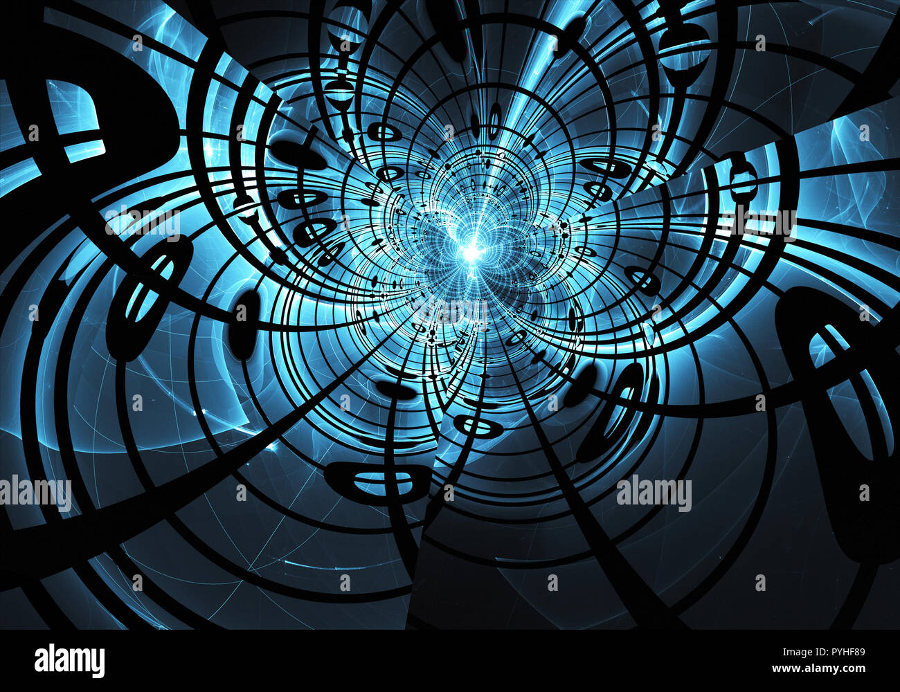 Computer generated abstract tehnology image. Three-dimensional 3D ...