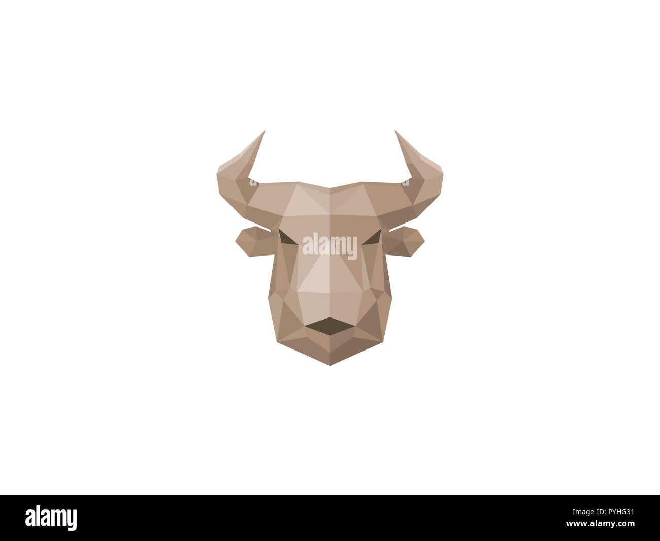 Low Poly Bull Stock Photo - Alamy