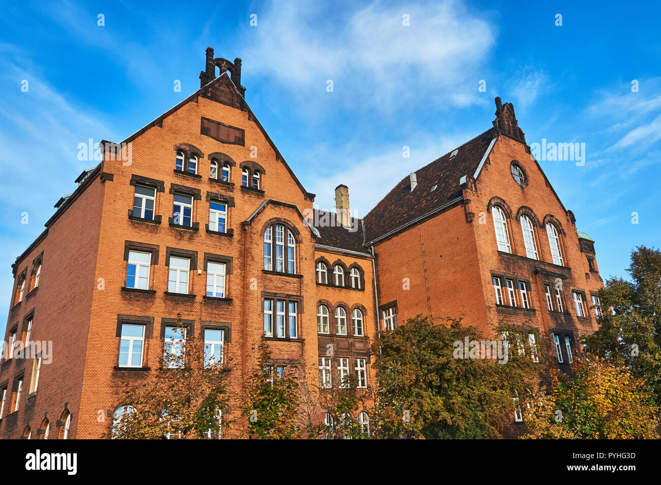 a red brick university building in Poznan Stock Photo - Alamy