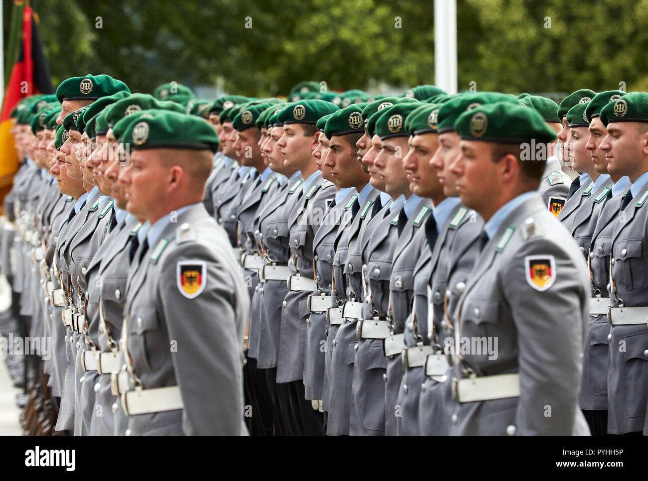 Berlin, Germany - Soldiers of the Guard Battalion in the Court of Honor ...