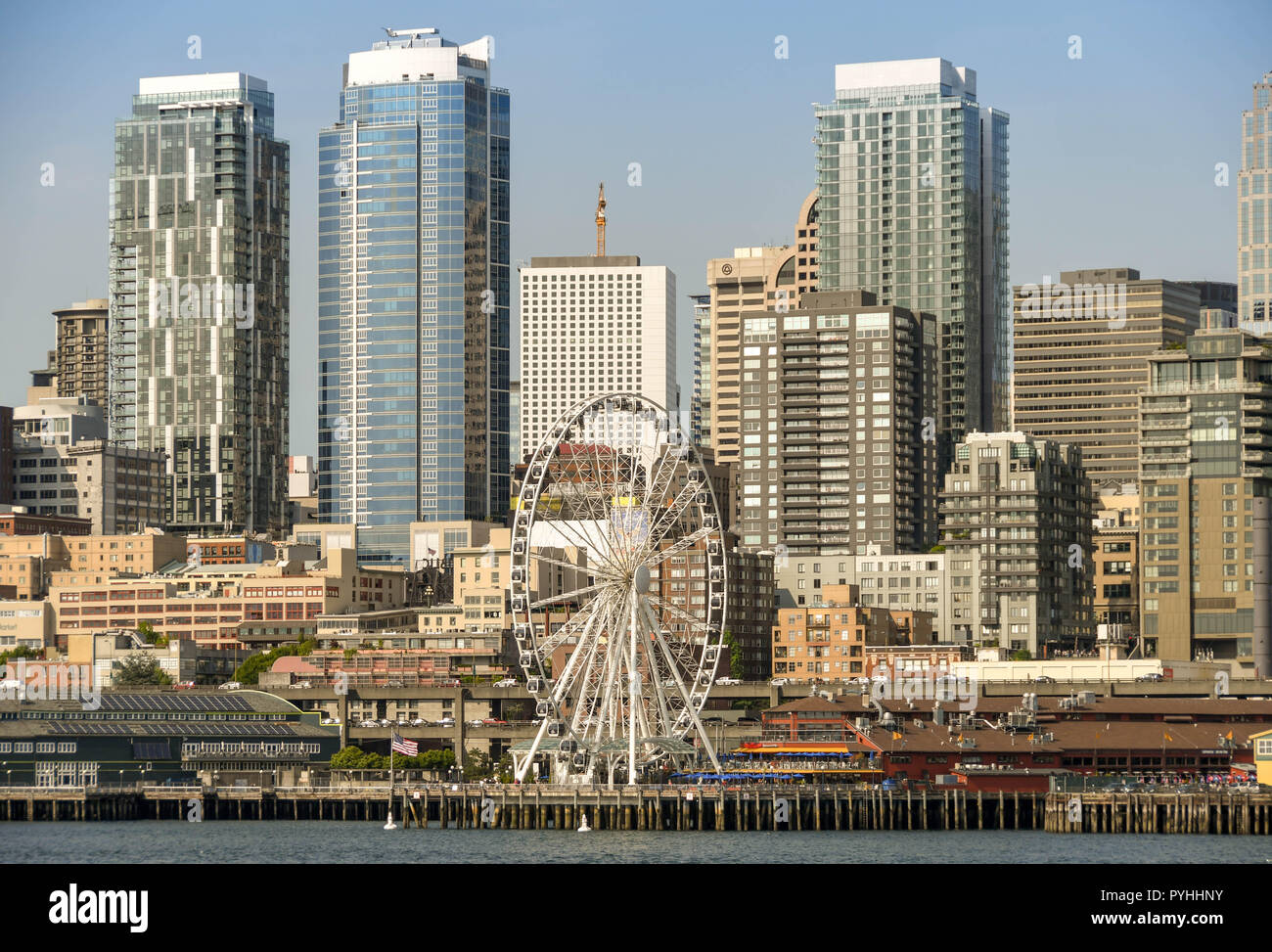 SEATTLE, WASHINGTON STATE, USA - JUNE 2018: Cityscape of office ...
