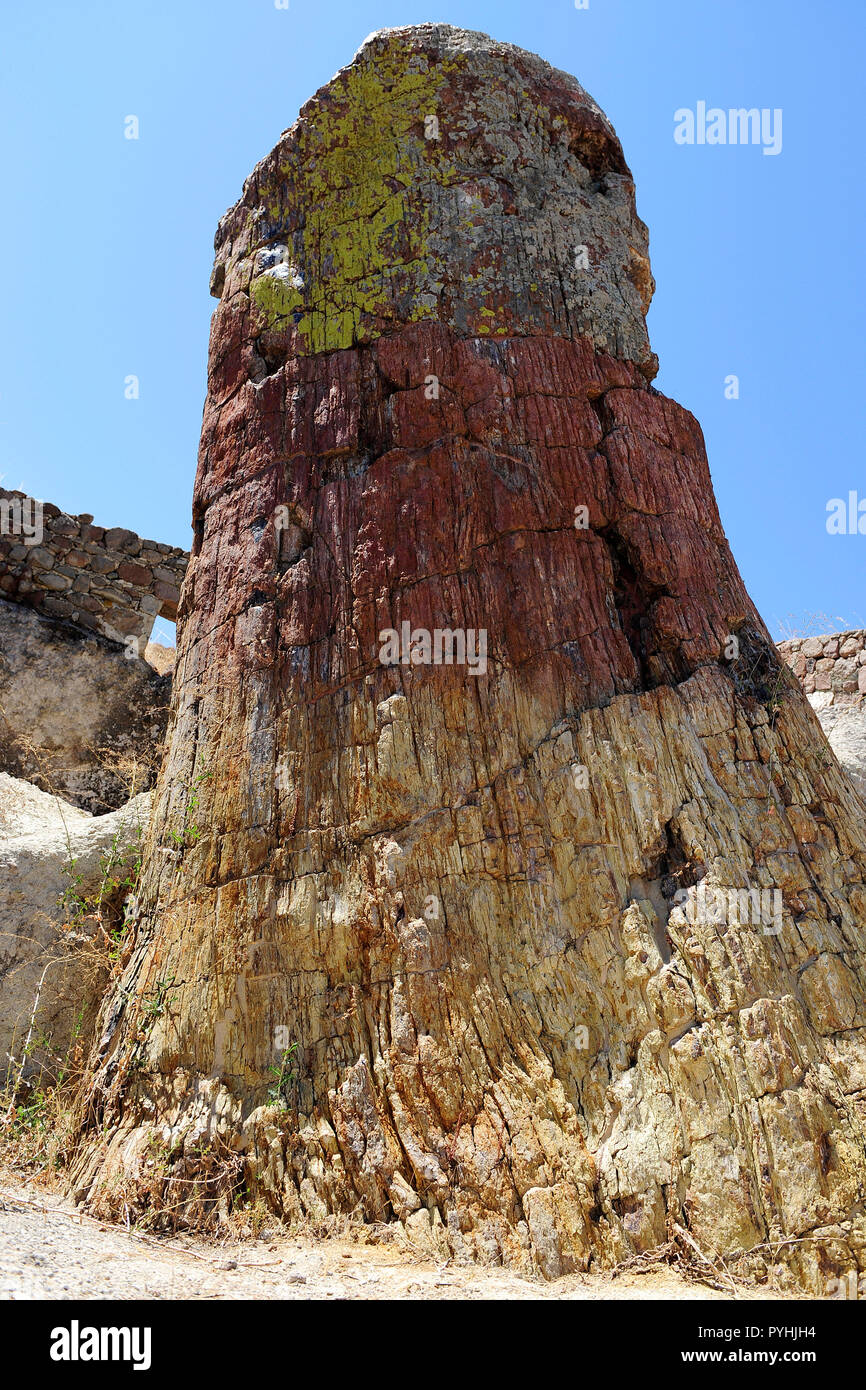 Greece, Lesbos petrified forest in the west of the island Stock Photo ...