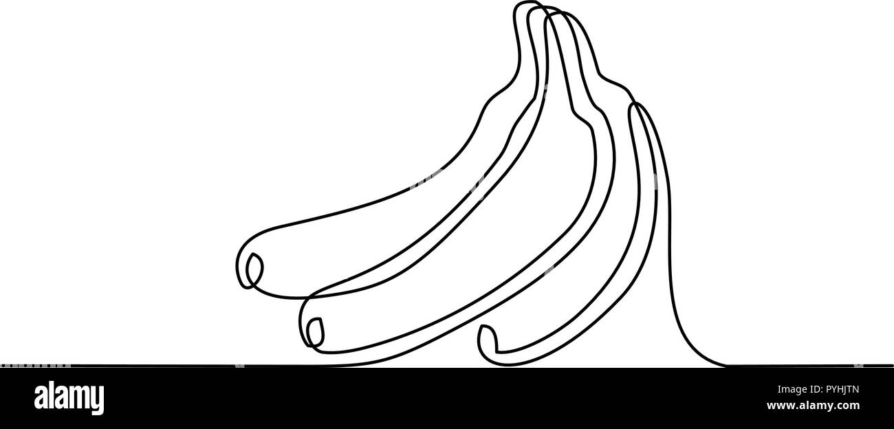 Banana line drawing hi-res stock photography and images - Alamy
