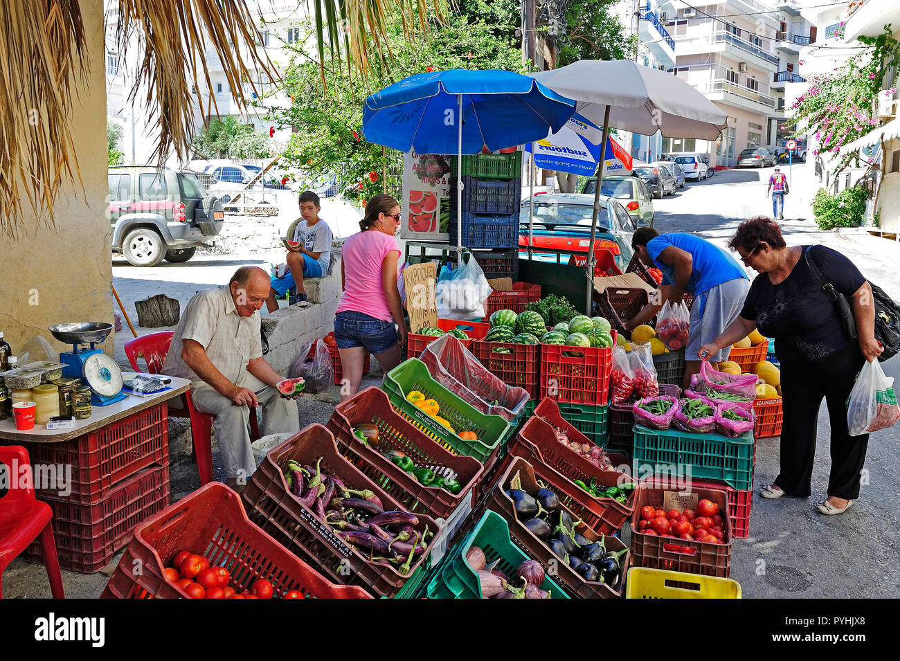 Greece, Karpathos Island Capital Pigadia Stock Photo - Alamy