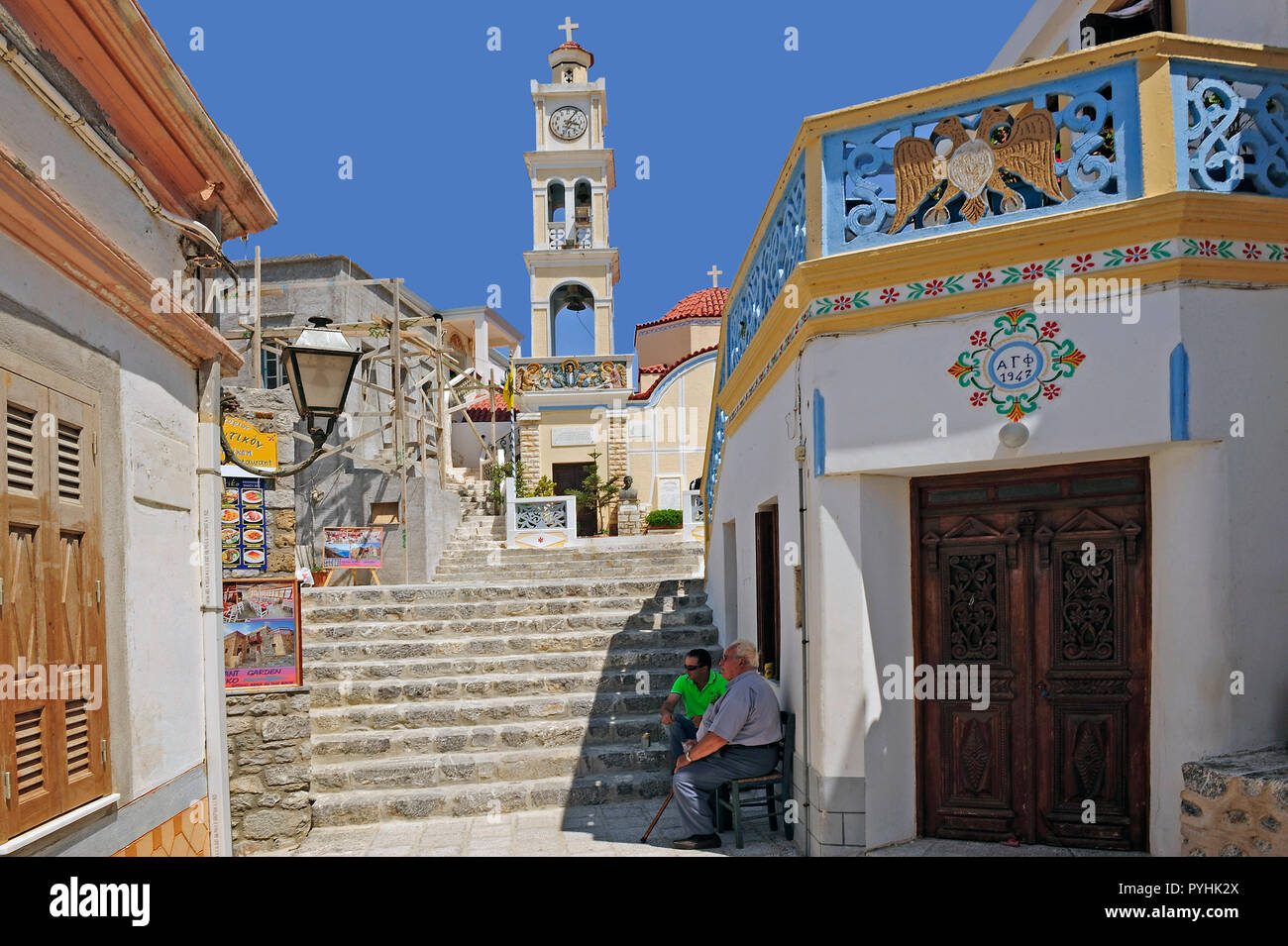 Greece, Karpathos mountain village Olympos Stock Photo - Alamy