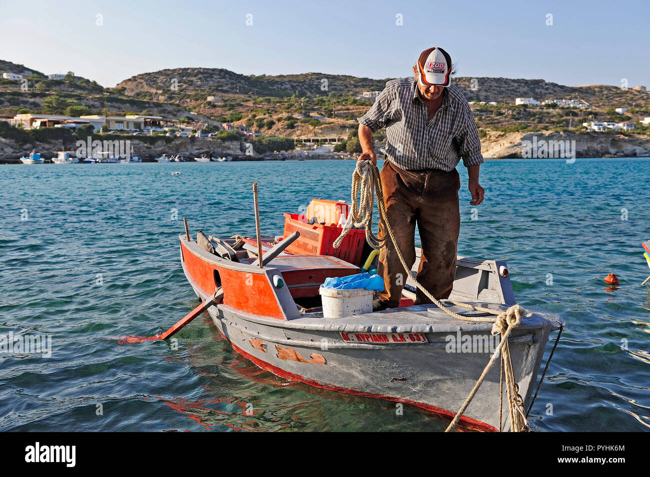 Greece, Karpathos tourist resort Amopi Stock Photo - Alamy