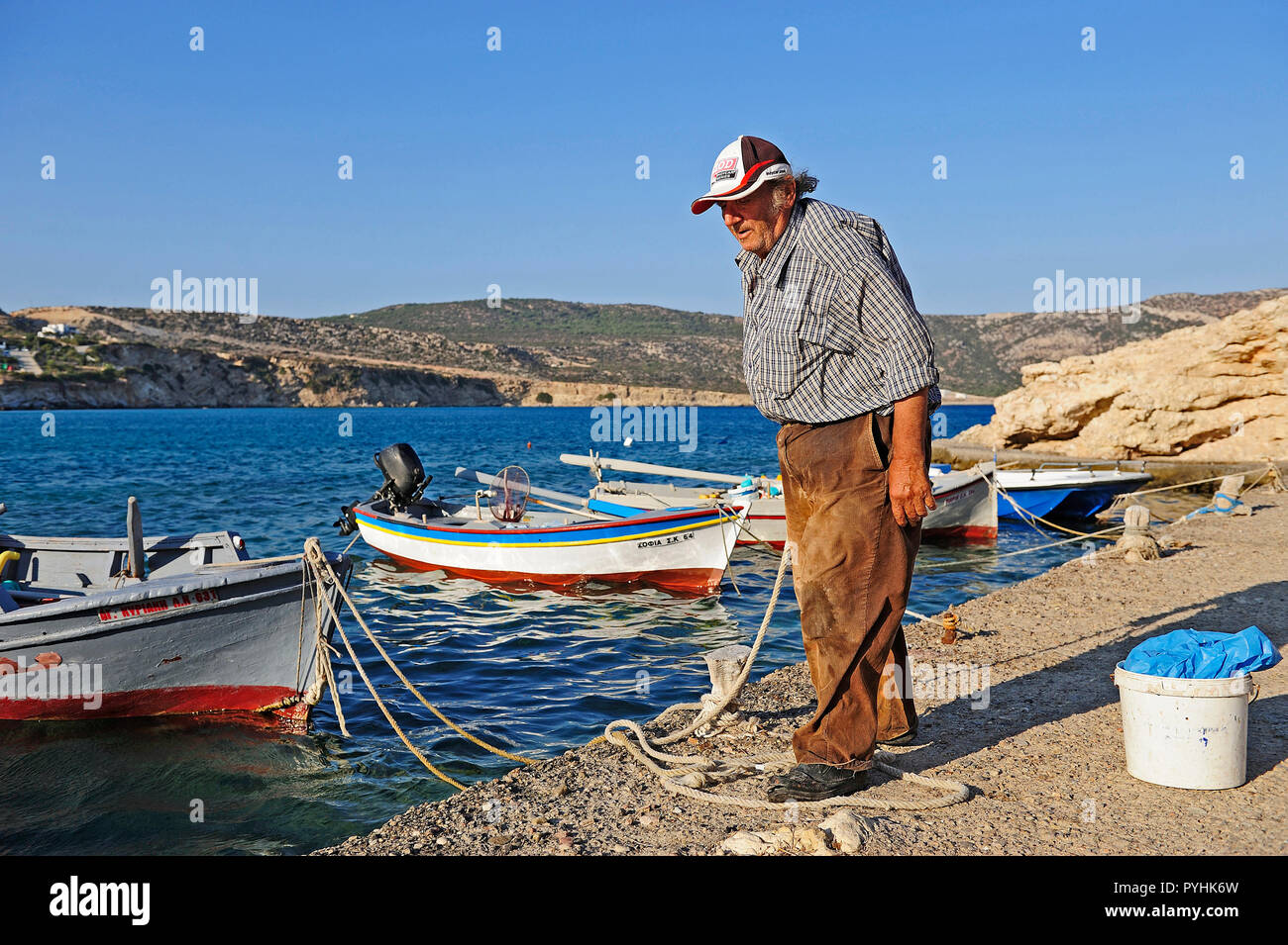 Greece, Karpathos tourist resort Amopi Stock Photo - Alamy