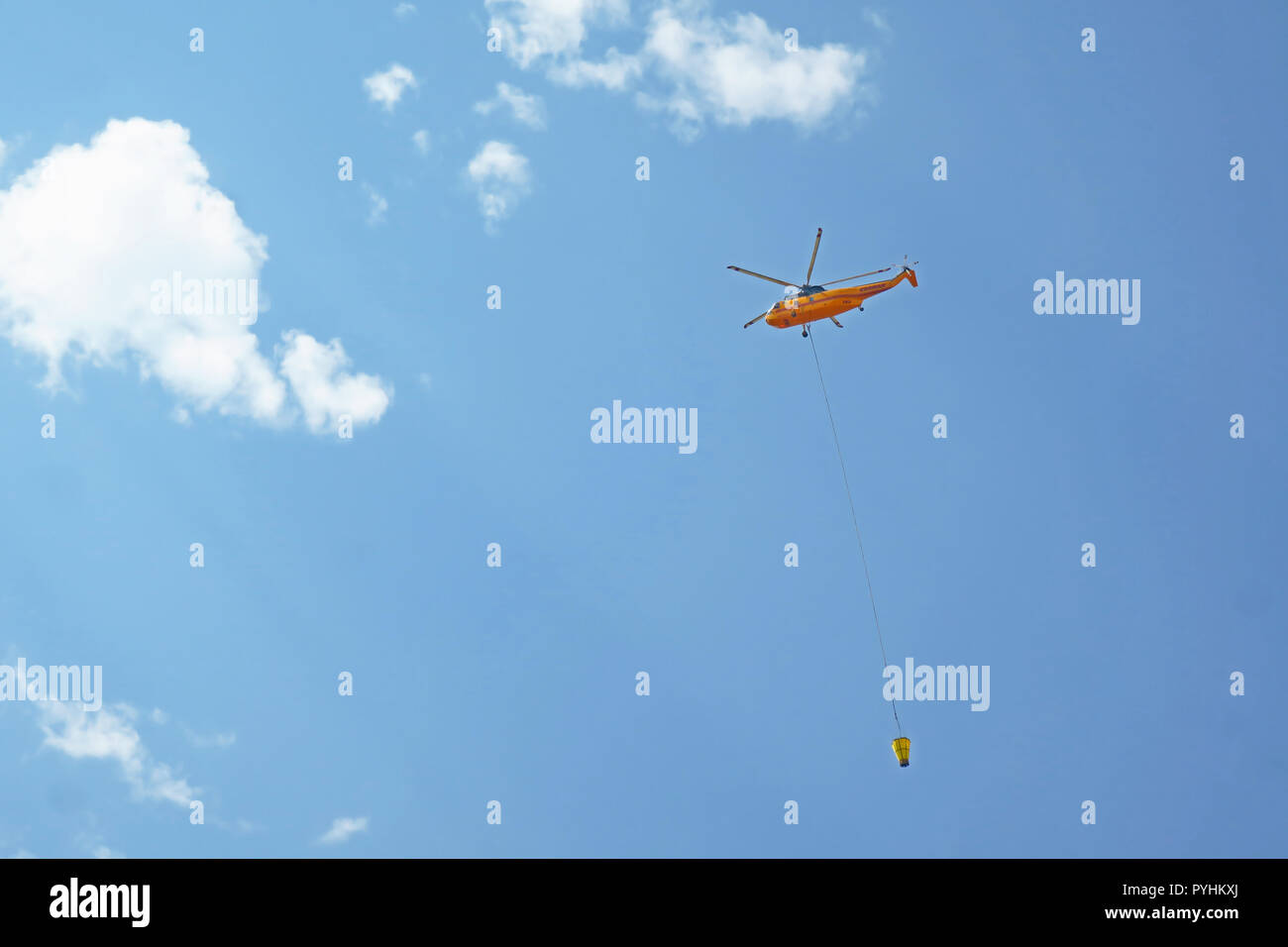 Red and yellow helicopter hi-res stock photography and images - Alamy