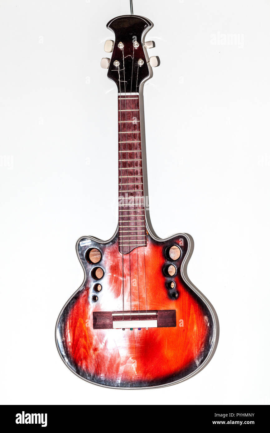 handmade acoustic Cavaquinho guitar from Cape Verde Stock Photo - Alamy