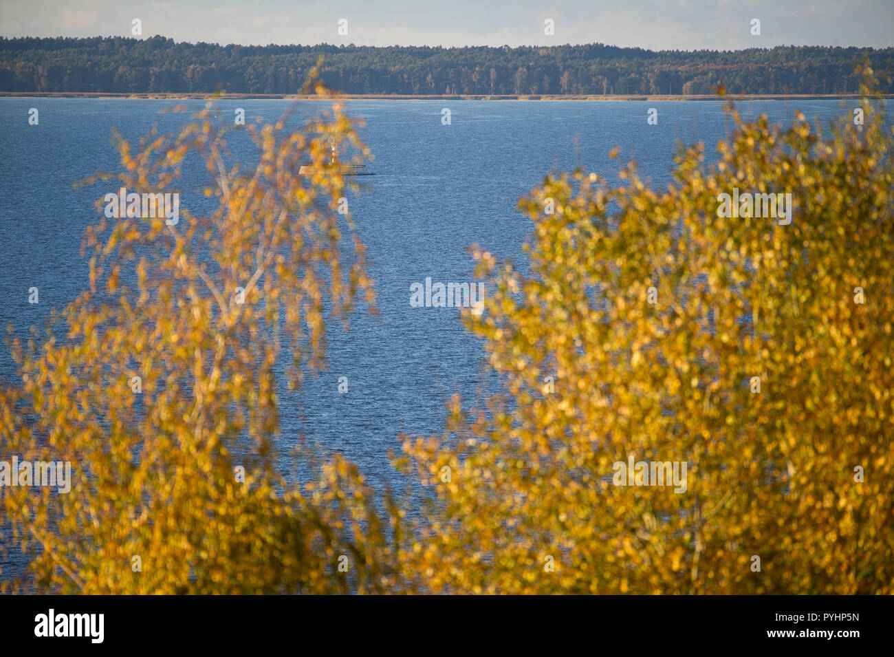 Vistula Spit and Vistula Lagoon in Suchacz, Poland. October 19th 2018 ...
