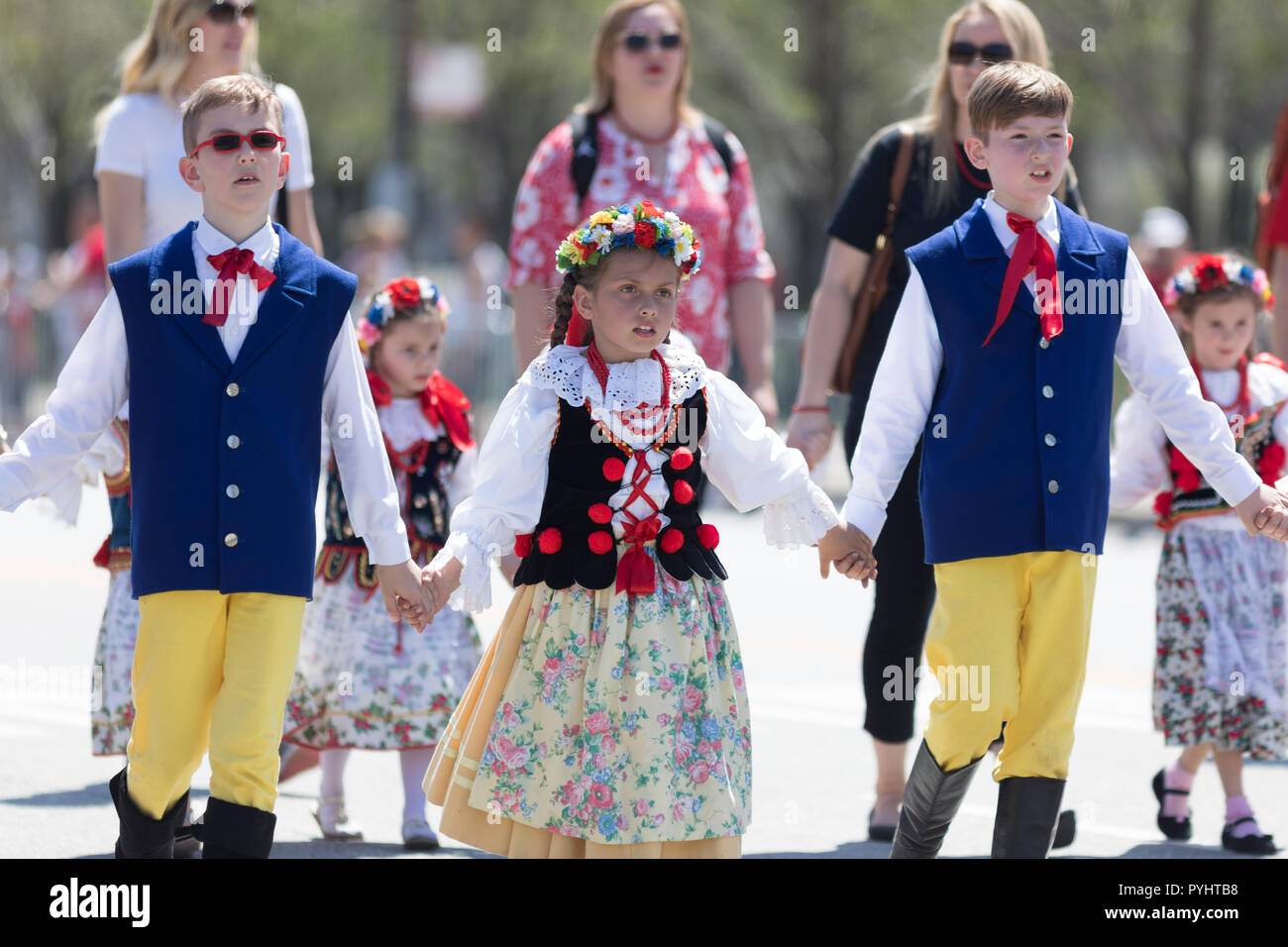 Chicago, Illinois, USA - May 5, 2018: The Polish Constitution Day ...
