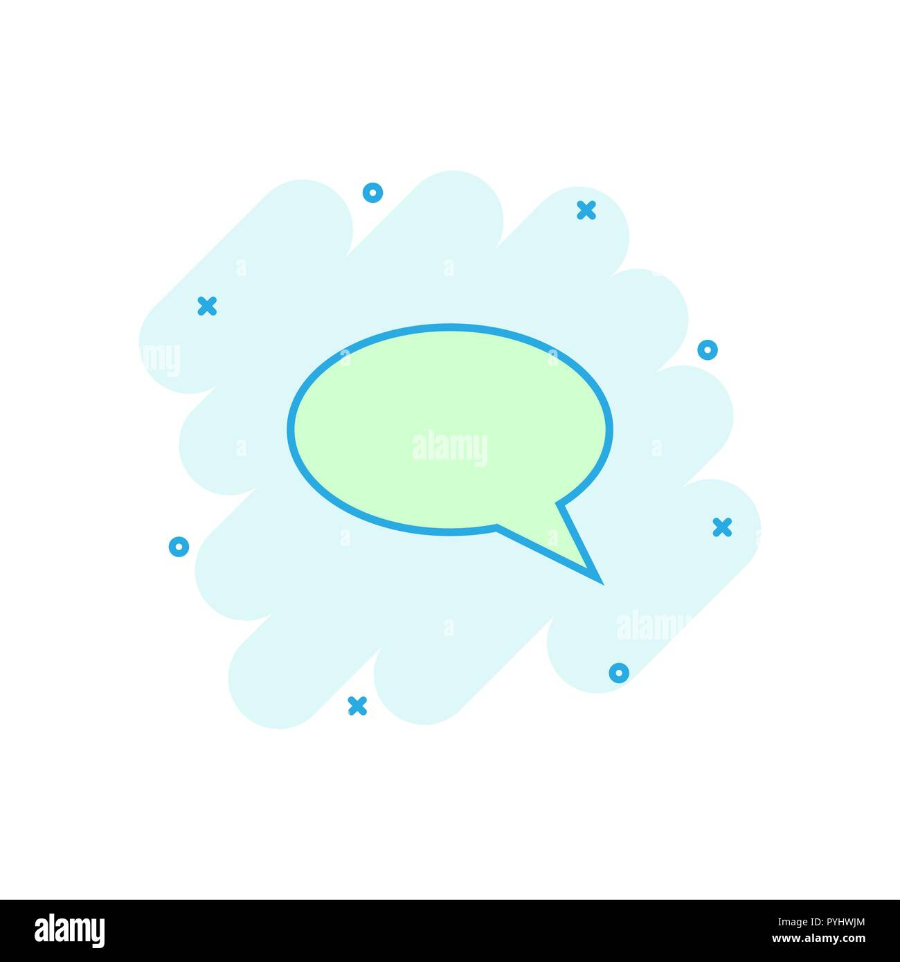 Vector cartoon blank empty speech bubble icon in comic style. Dialogue ...