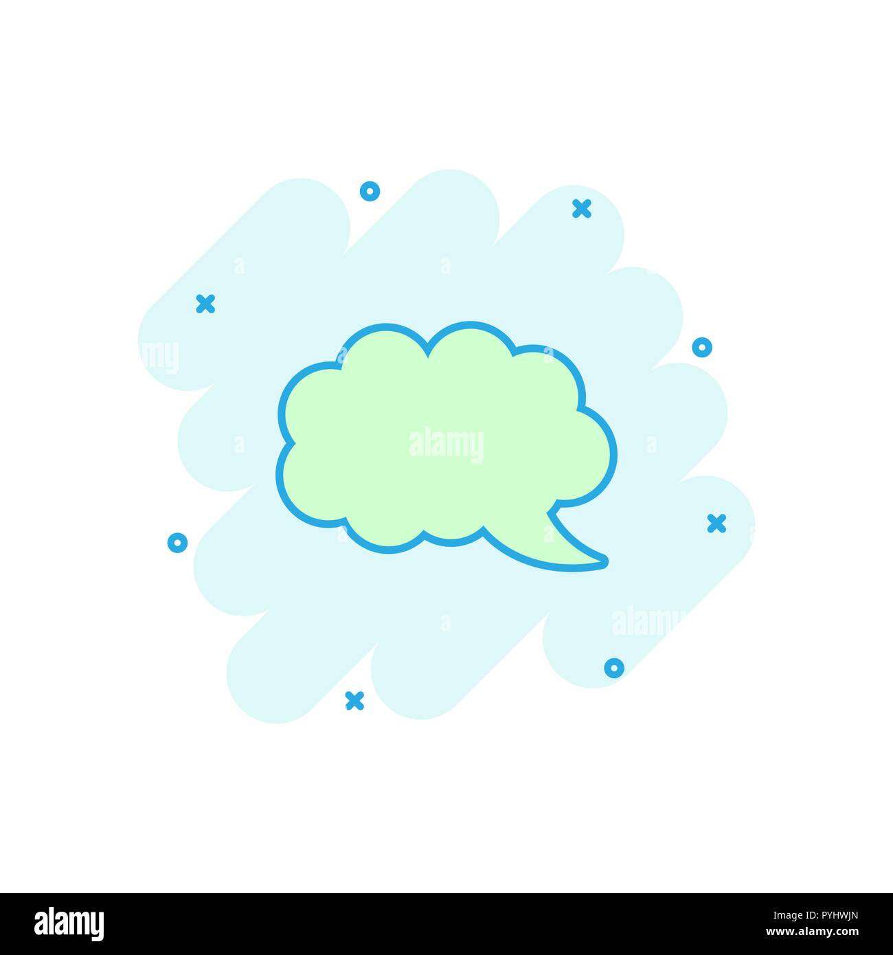 Vector cartoon blank empty speech bubble icon in comic style. Dialogue ...