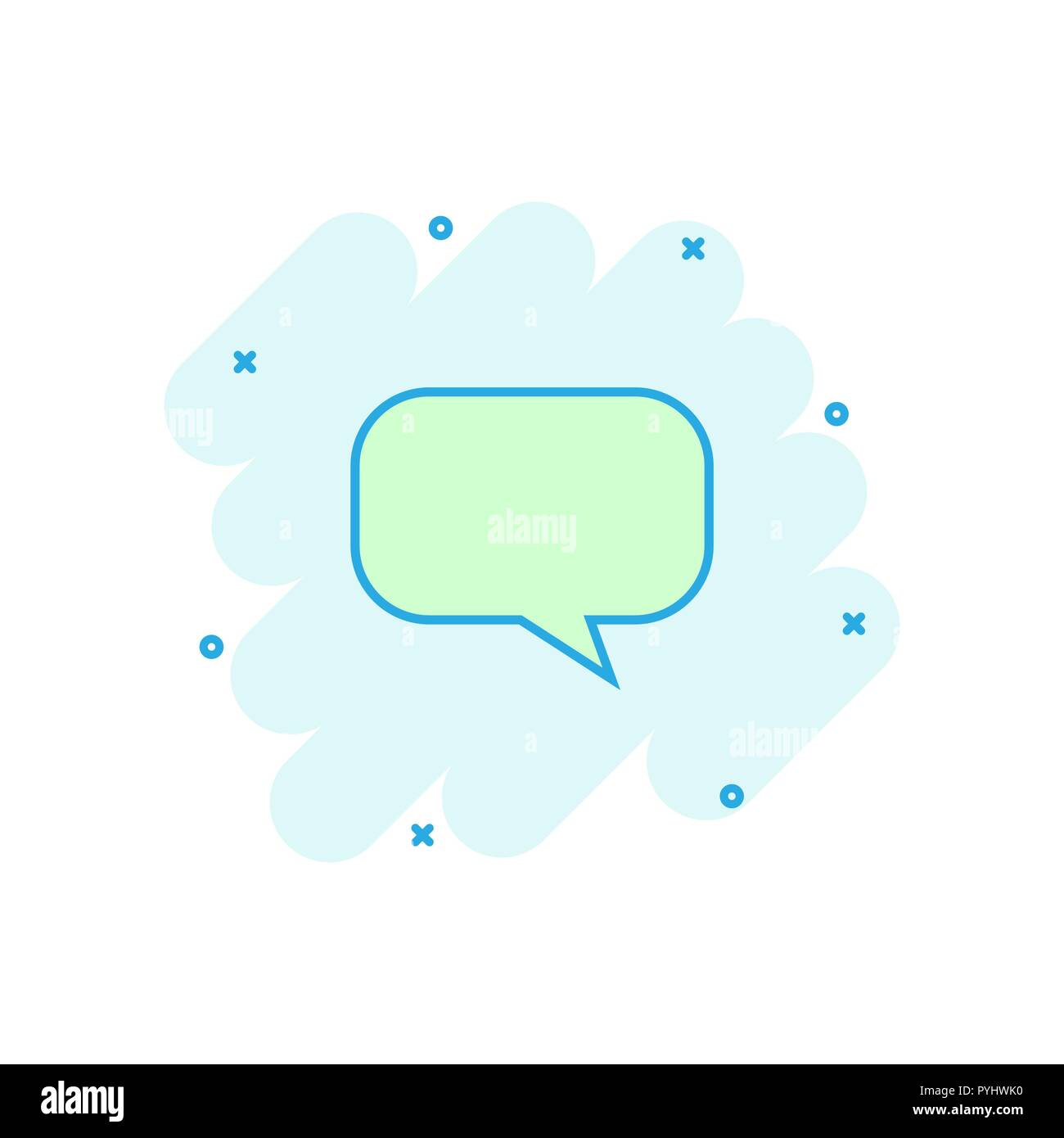 Vector cartoon blank empty speech bubble icon in comic style. Dialogue ...