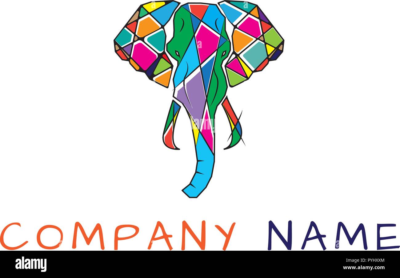 Color Elephant vector logo image Stock Vector Image & Art - Alamy