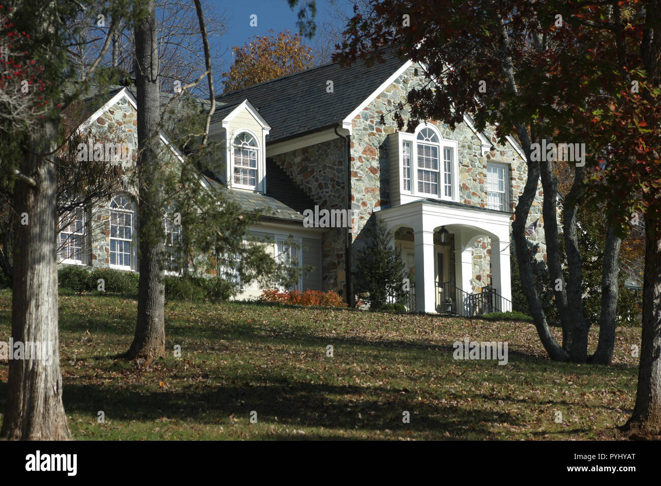 Modern family house stone facade hi-res stock photography and images ...