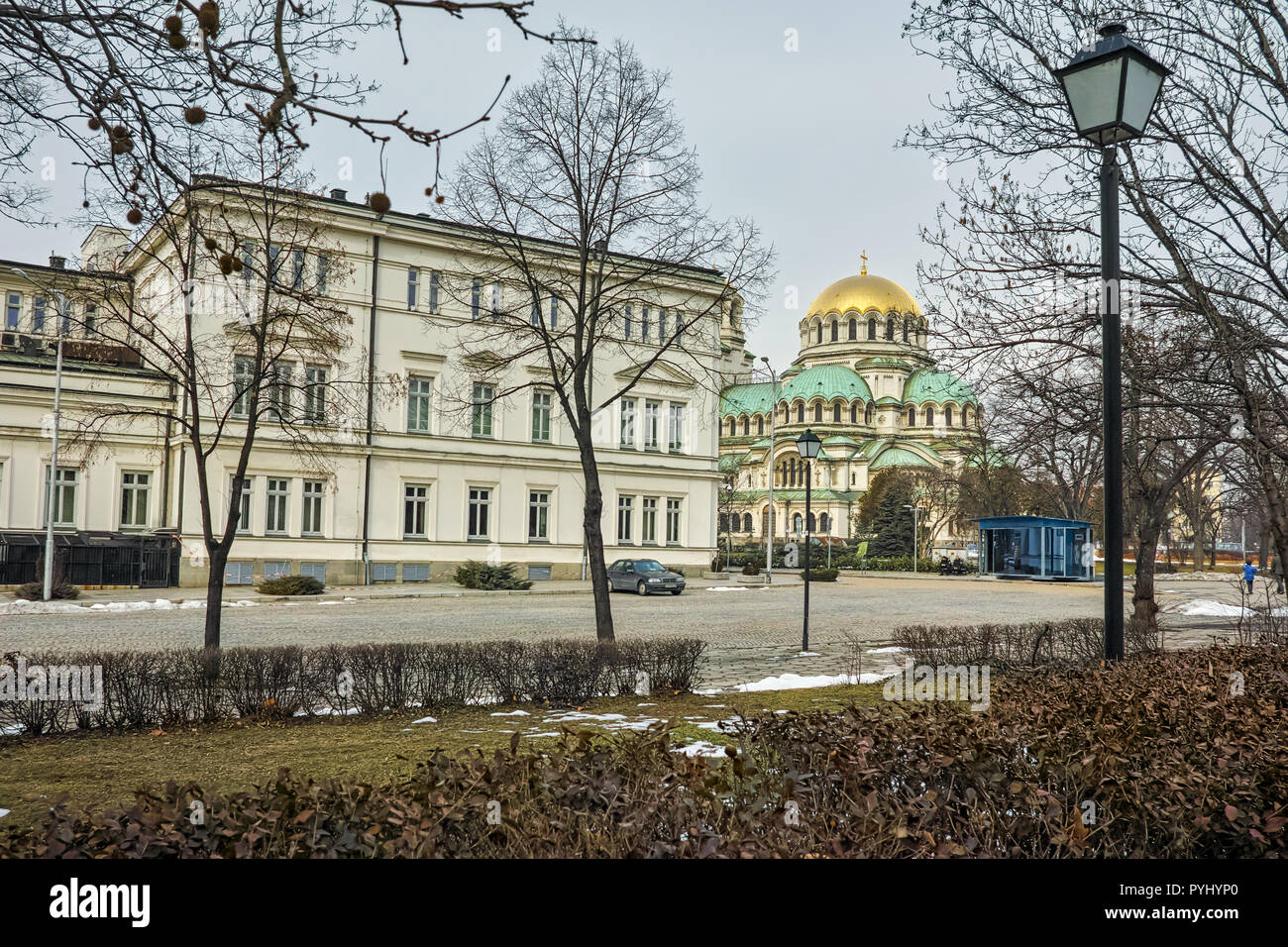 SOFIA, BULGARIA - JANUARY 31, 2016: Amazing view of Cathedral Saint ...