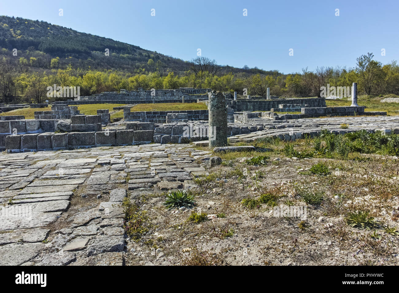 Ruins of The capital city of the First Bulgarian Empire medieval ...