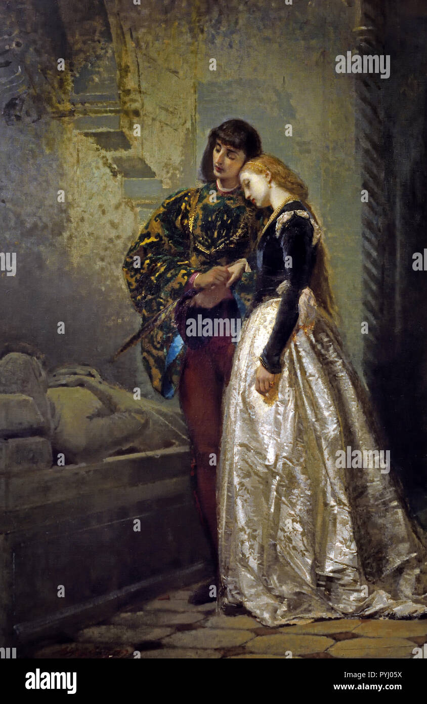 A visit to the tomb of Romeo and Juliet 1862 Tranquillo Cremona (1837 ...