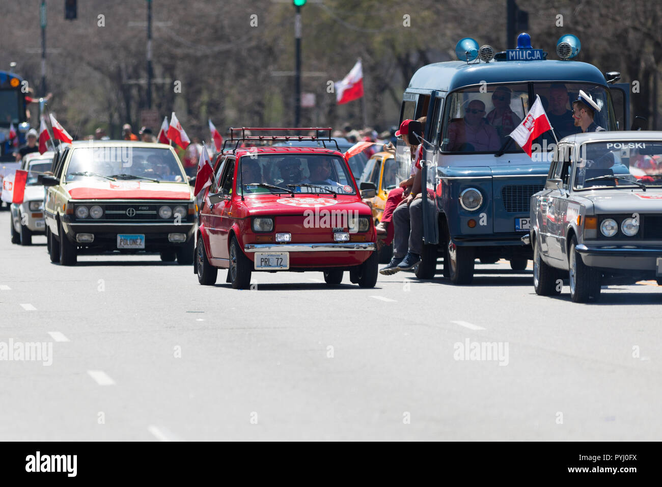 Chicago, Illinois, USA - May 5, 2018: The Polish Constitution Day ...