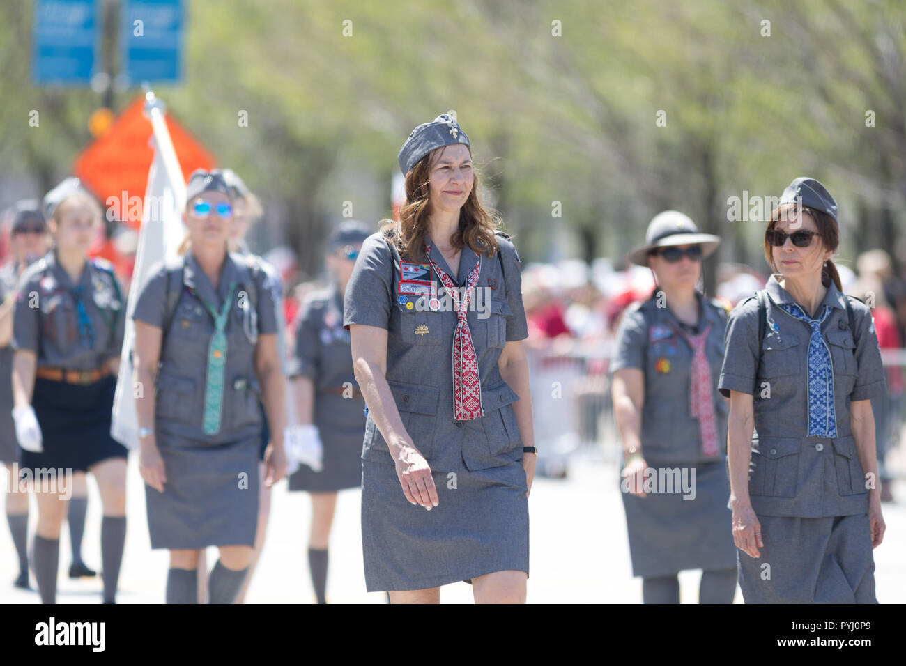 Chicago, Illinois, USA - May 5, 2018: The Polish Constitution Day ...