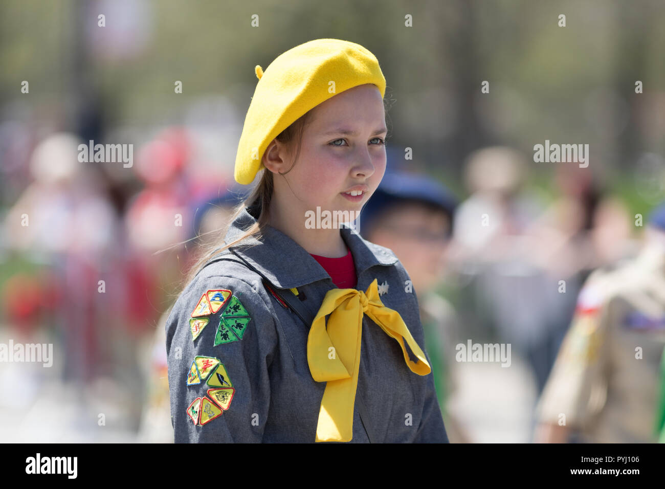 Chicago, Illinois, USA - May 5, 2018: The Polish Constitution Day ...