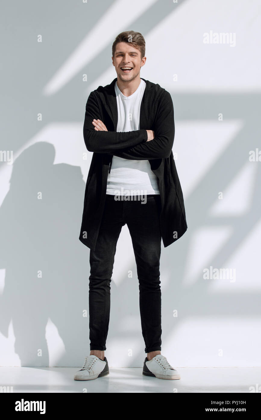 in full growth.portrait of a modern young man Stock Photo - Alamy