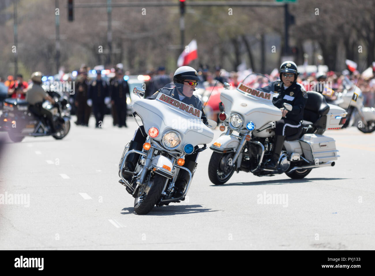 Chicago, Illinois, USA - May 5, 2018: The Polish Constitution Day ...