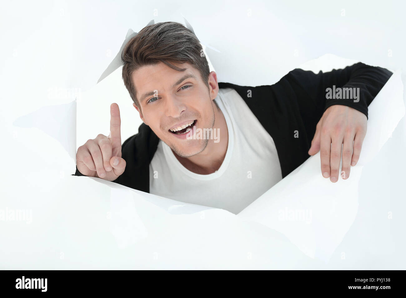 Bursting through wall hi-res stock photography and images - Alamy