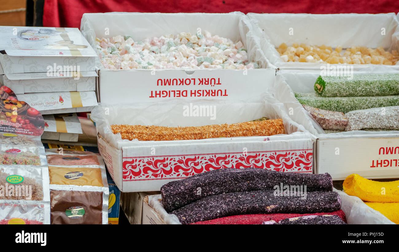 Boxes of Turkish Delight Stock Photo - Alamy