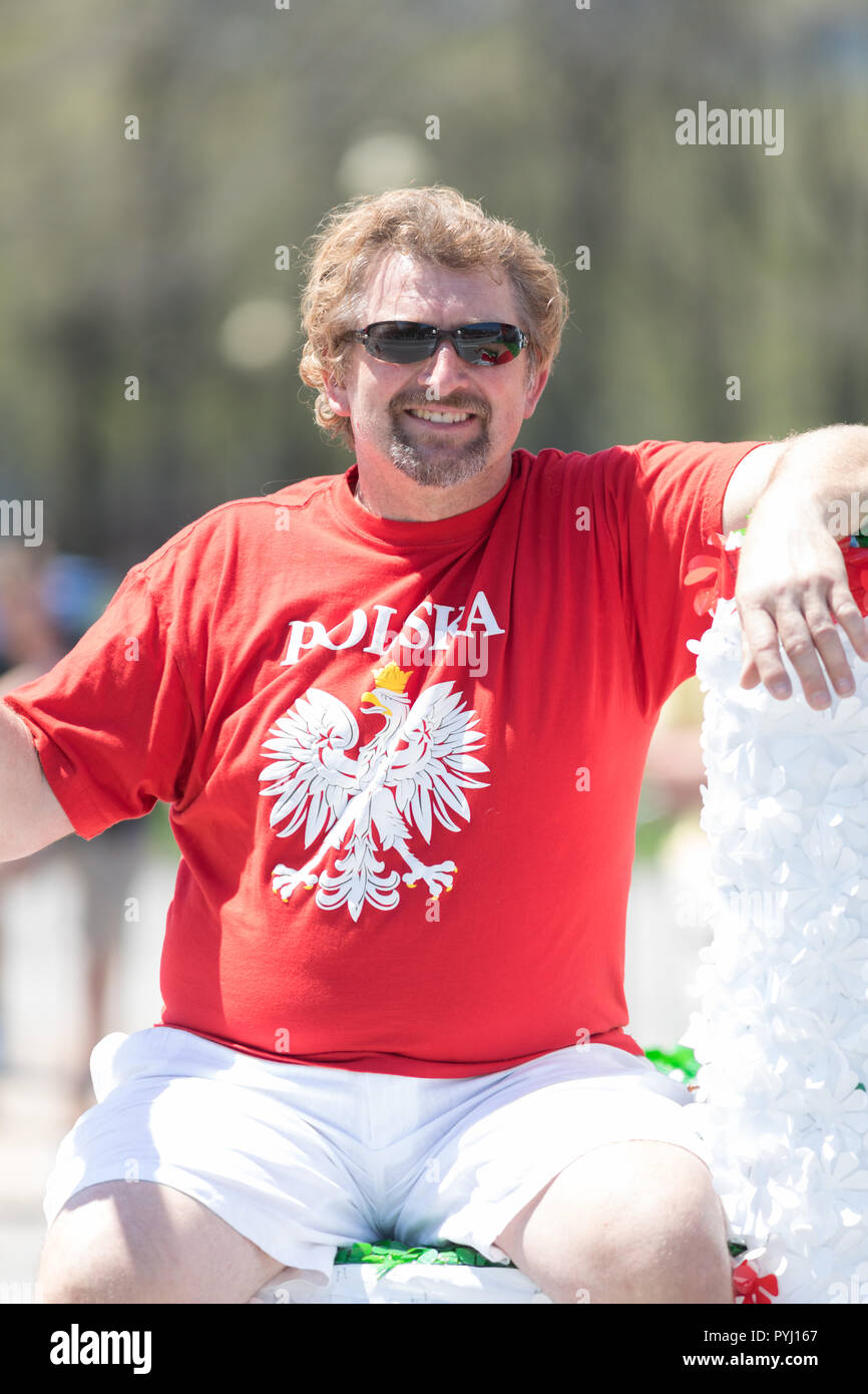 Chicago, Illinois, USA - May 5, 2018: The Polish Constitution Day ...