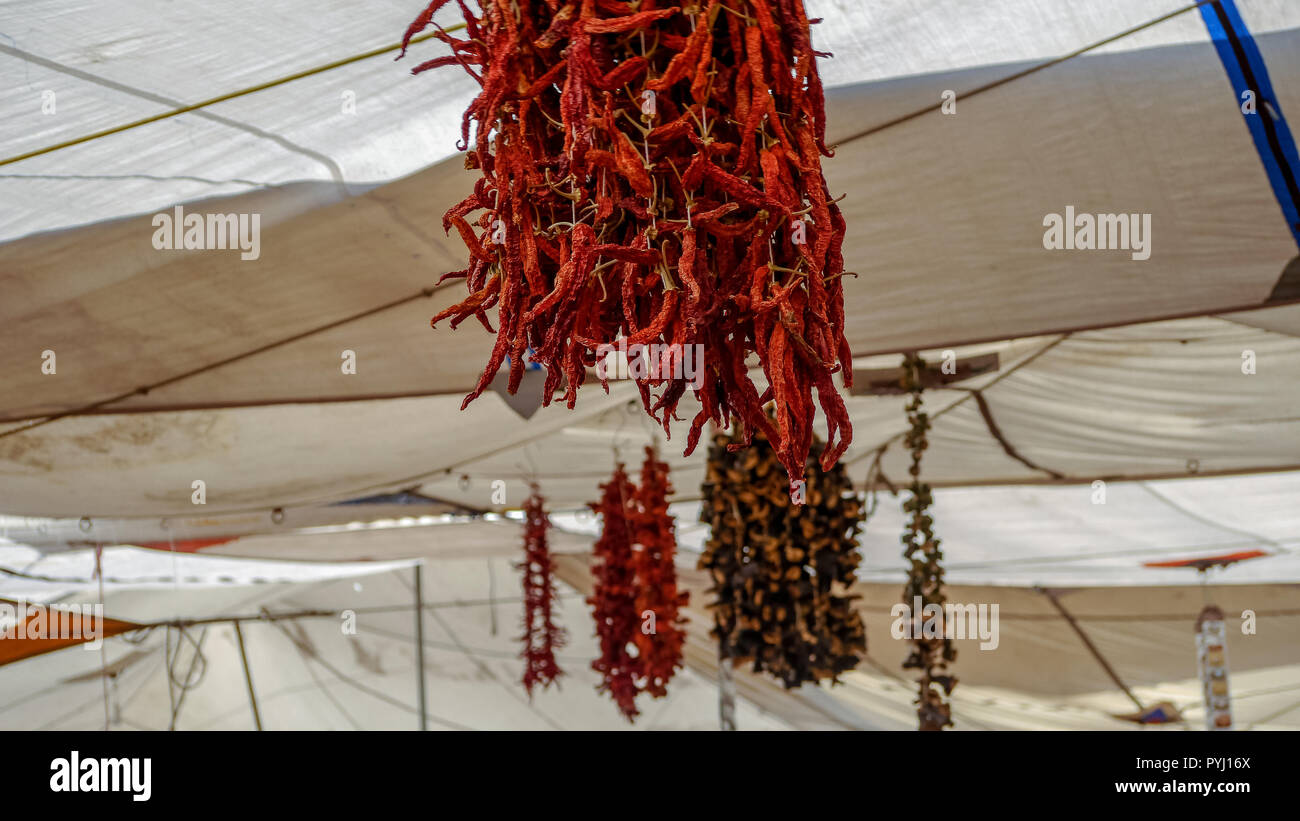 Strings of chillies hi-res stock photography and images - Alamy