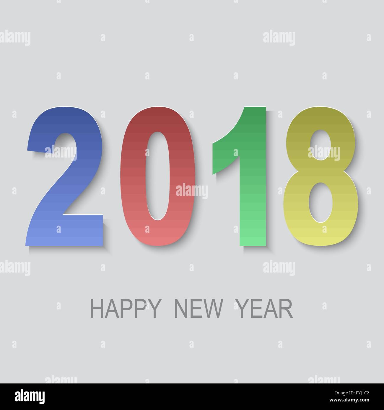 Happy new year 2018 vector background. Vector brochure design template ...