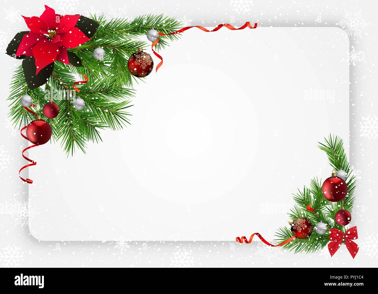 Christmas Festive Background with Decorations Stock Vector Image & Art ...