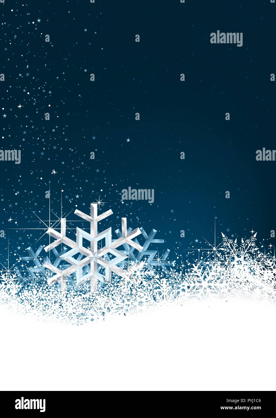 Christmas Background with Snow Crystals Stock Vector Image & Art - Alamy