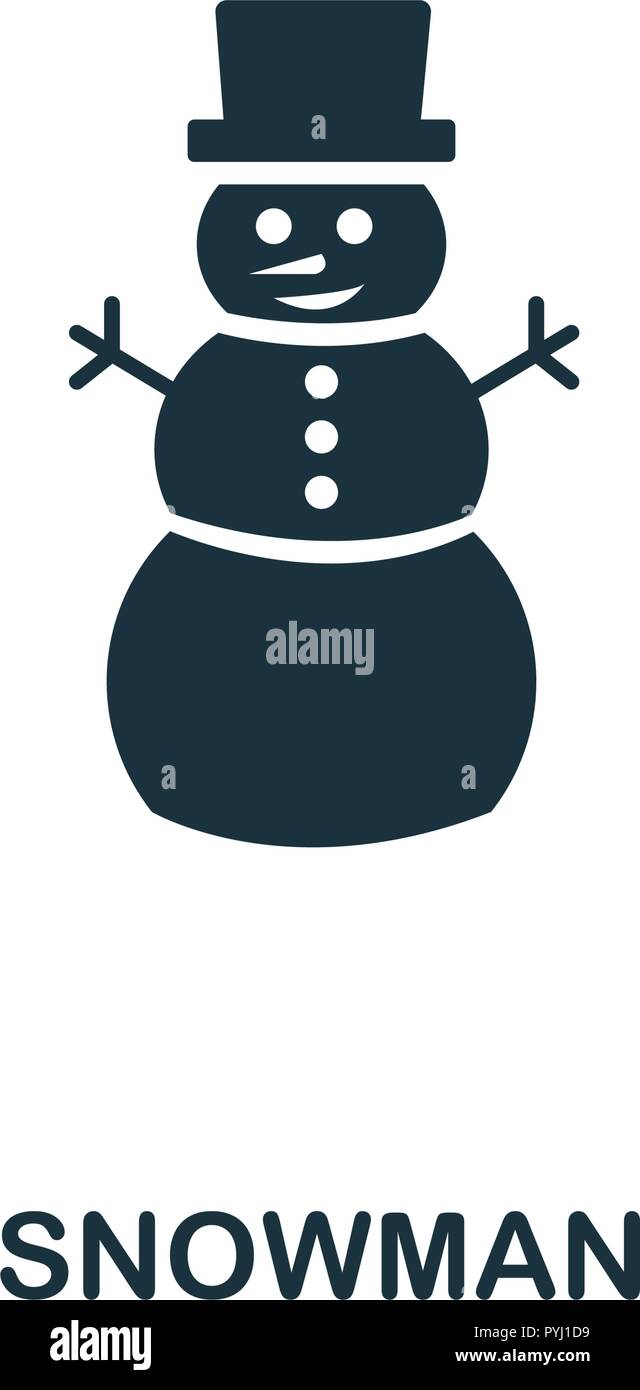 Snowman icon. Premium style design from christmas collection. UX and UI ...