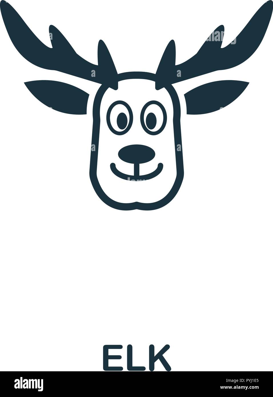 Elk Icon Premium Style Design From Christmas Collection Ux And Ui Pixel Perfect Elk Icon For