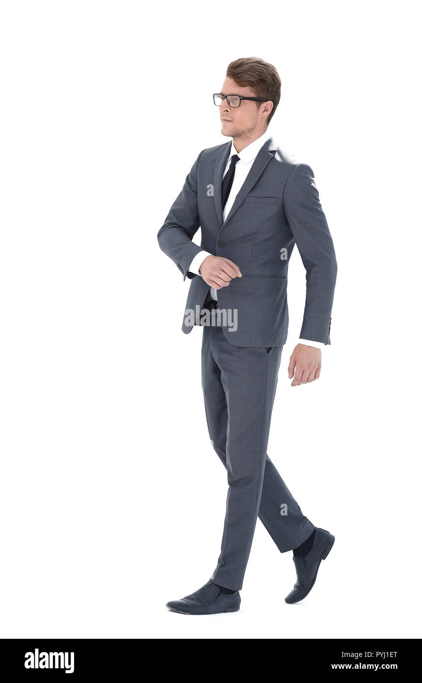 side view. confident businessman goes forward Stock Photo - Alamy side view. confident businessman goes forward Stock Photo - Alamy