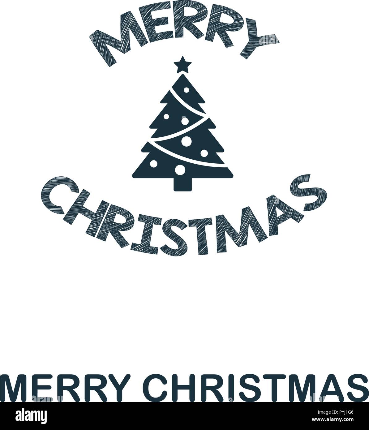 Merry Christmas icon. Premium style design from christmas collection ...