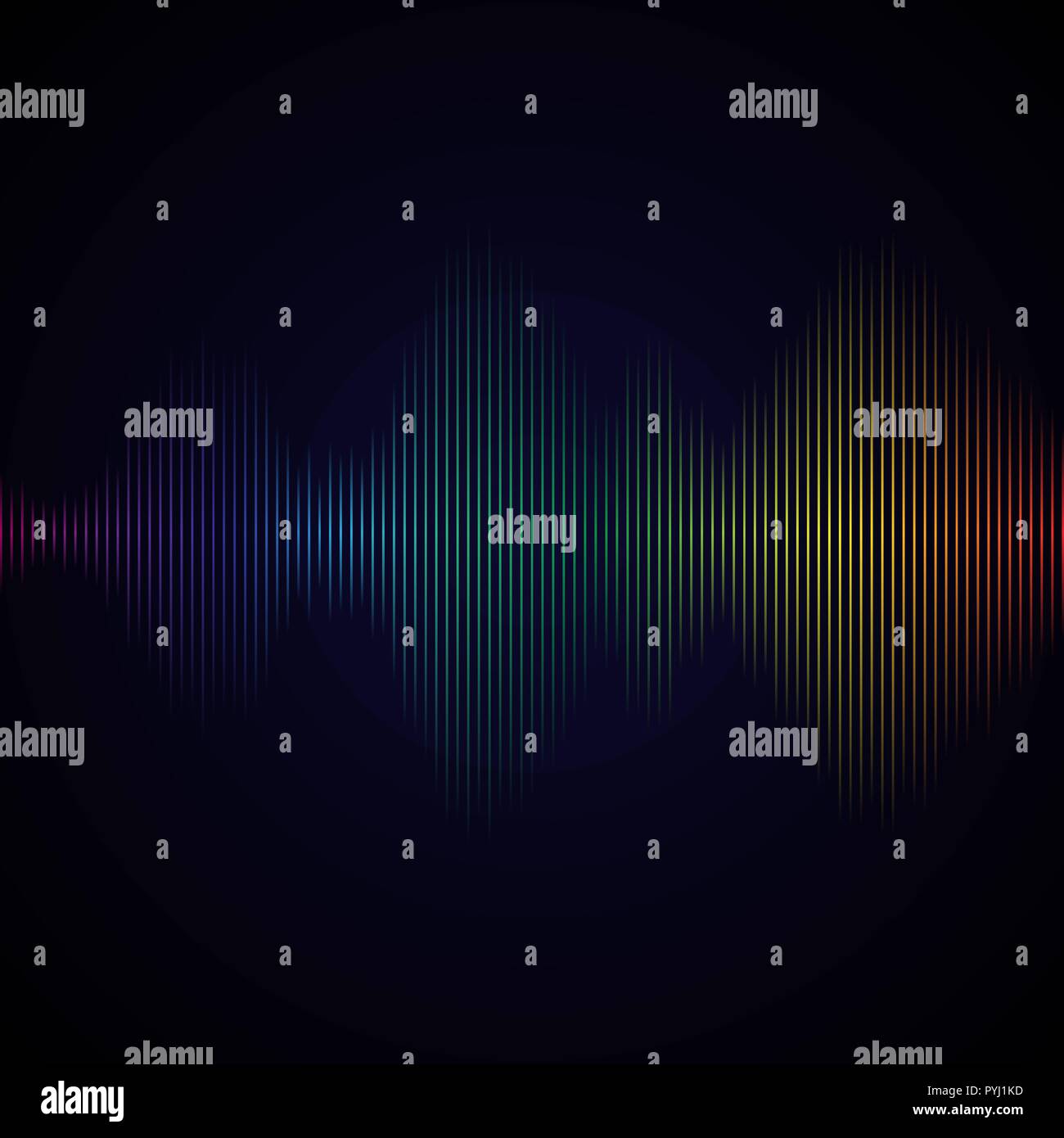 multicolor sound wave from equalizer background, vector, illustration ...