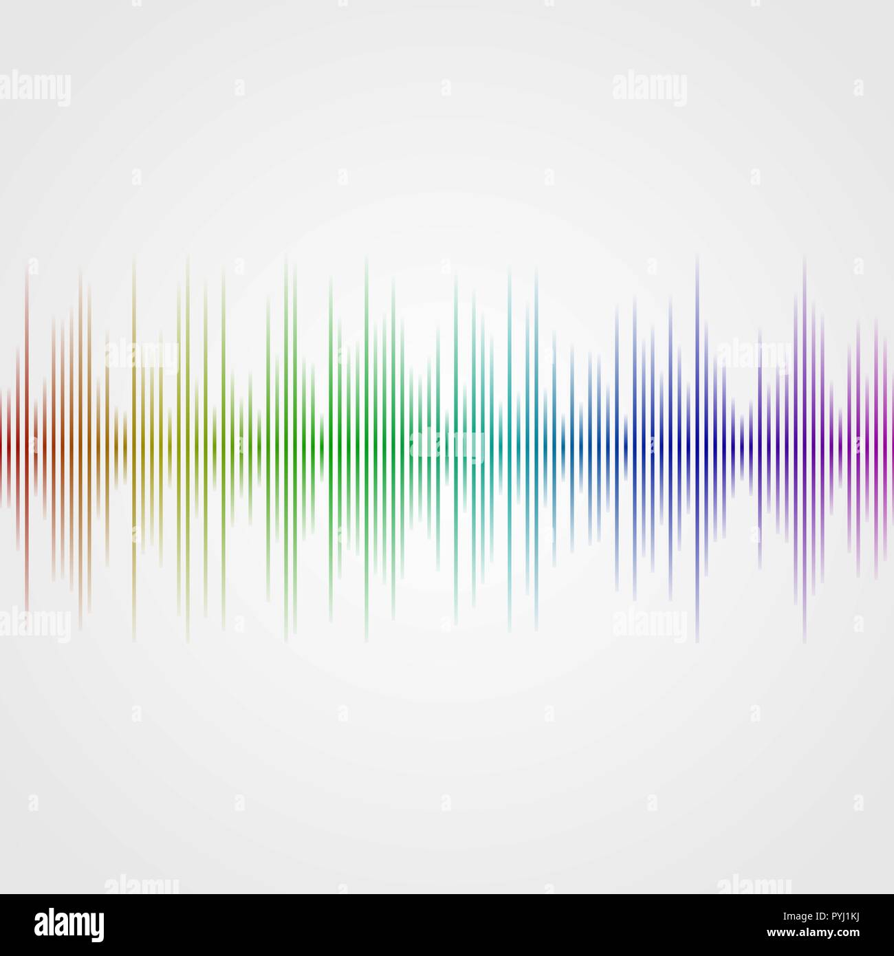 multicolor sound wave from equalizer background, vector, illustration ...