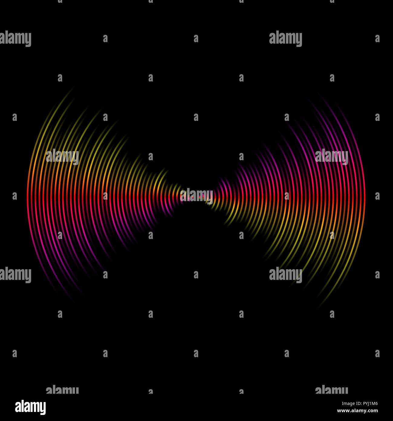 multicolor sound wave from equalizer background, vector, illustration ...