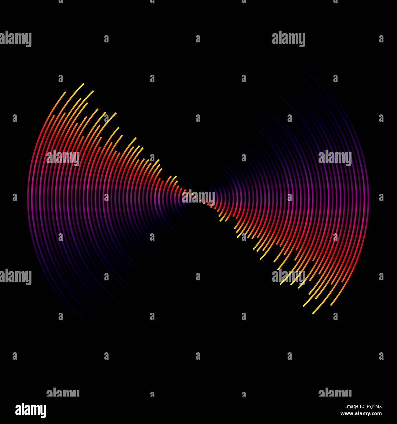multicolor sound wave from equalizer background, vector, illustration ...